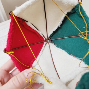 Snowman Landing With Parachute Stuffed Christmas Tree Ornament, Vintage ...