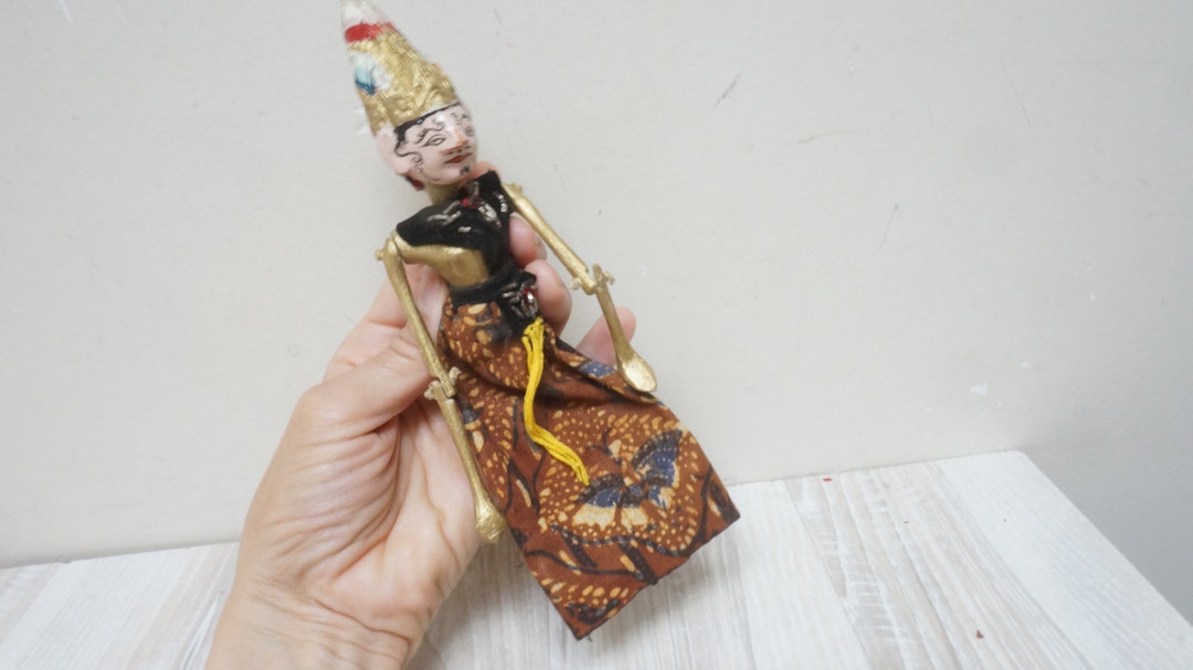 Wooden Wayang Golek Indonesian Stick Puppet, Traditional Java Bali ...
