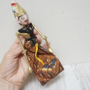 Wooden Wayang Golek Indonesian Stick Puppet, Traditional Java Bali ...