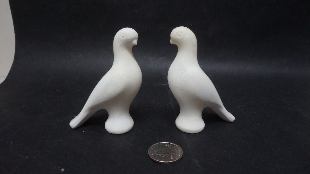 Set of 2 Svensk Slojd Ceramic Pigeon Figurine, Swedish Wedding Cake ...