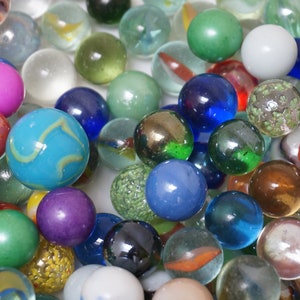 10, 20, 30, 50 or 100 RANDOM Vintage Marble Lot of Marbles Small Cat ...