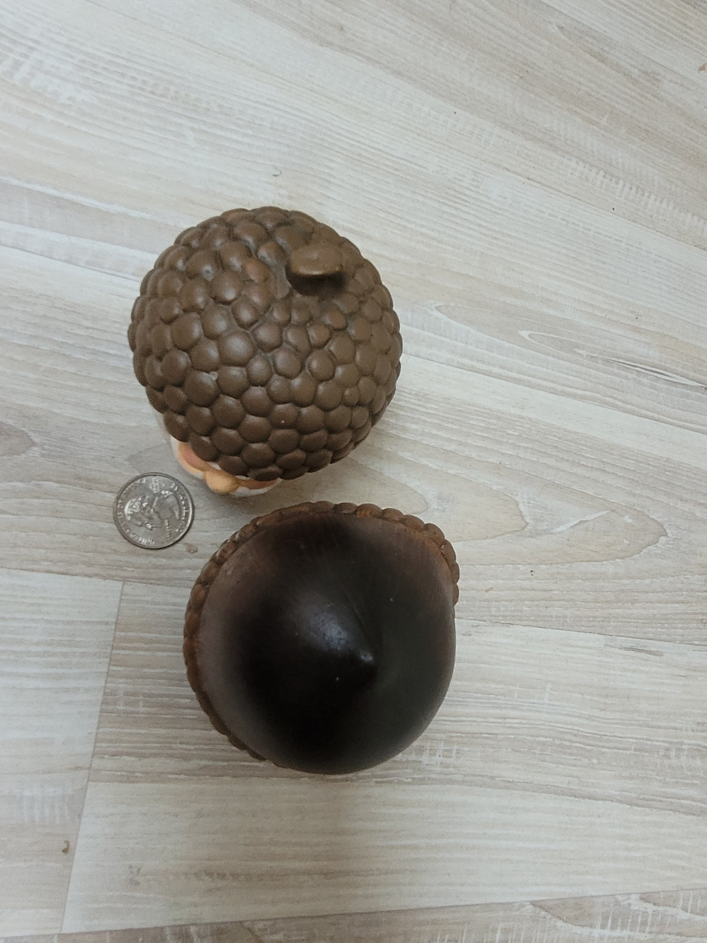 2 Ceramic Acorn Shaped Gnome Figurine, Old Tomte Nisse Figure Christmas ...
