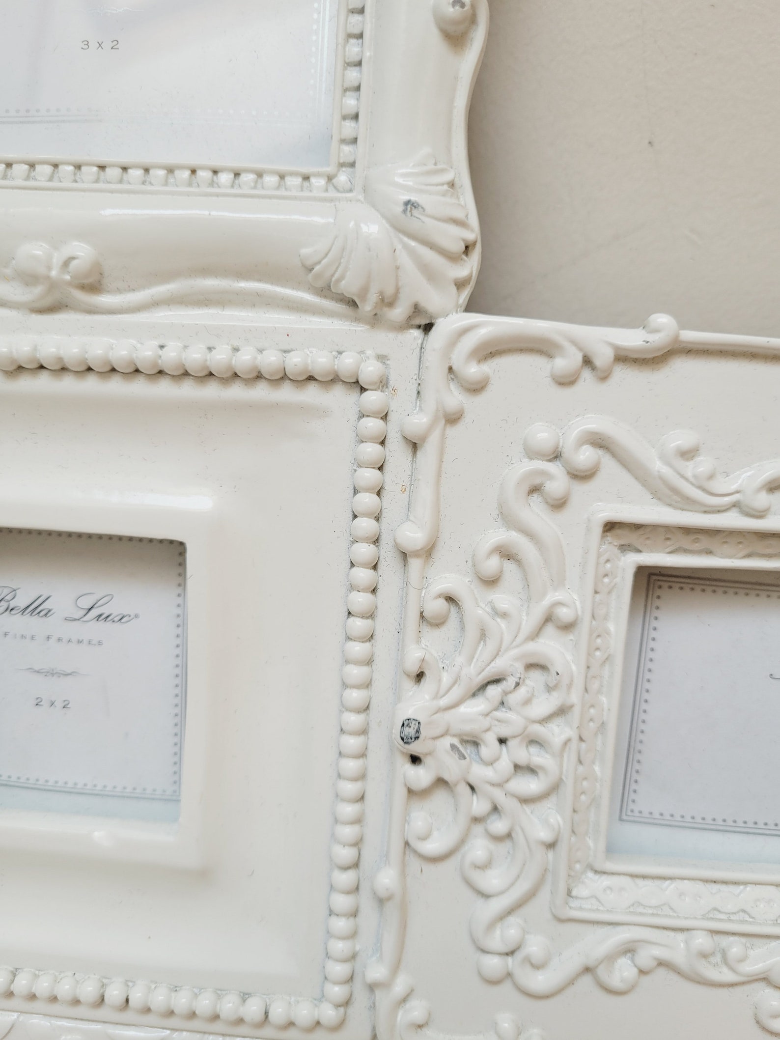6 Frame Collage for Little Photo, Bella Lux White Enamel Metal Hanging ...