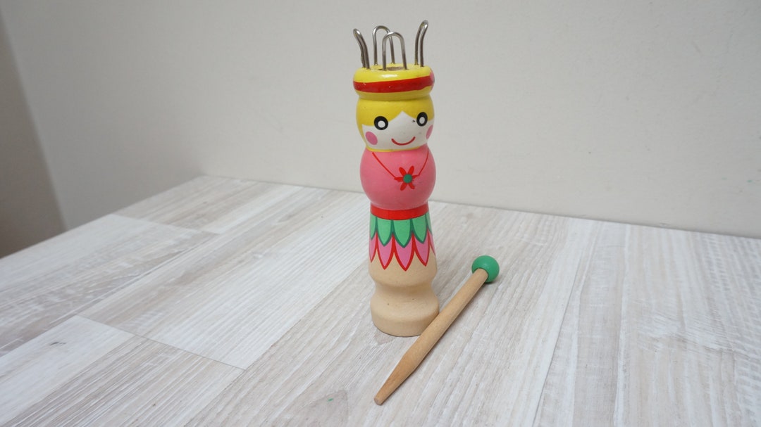 Knitting Doll Spool Wooden Tool Crochet Rope Craft Supply Bobbin Nancy ...