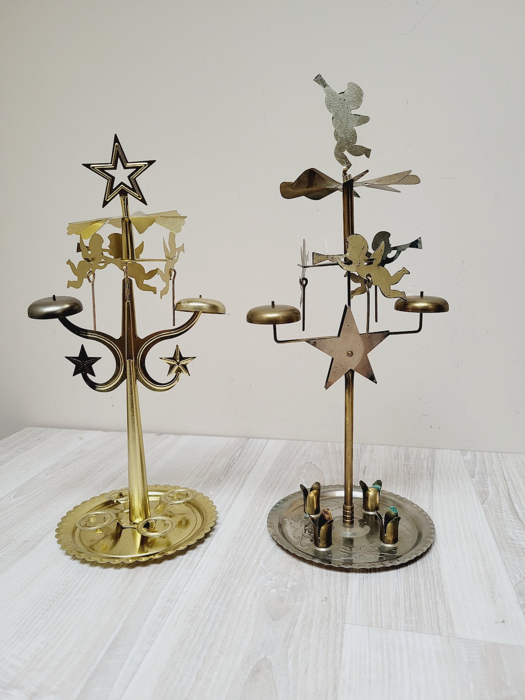 Choose Christmas Angel Chimes Spinning Pyramid, Advent Brass Bell ...