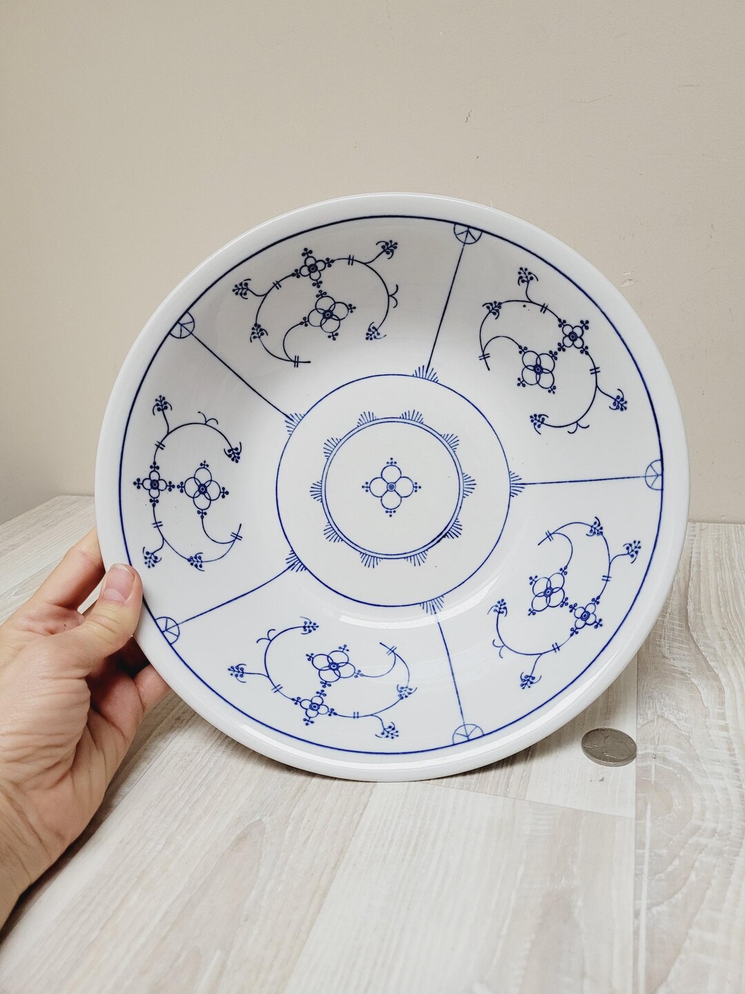 Original German Blau Saks Jäger Eisenberg Serving Bowl, White Blue ...