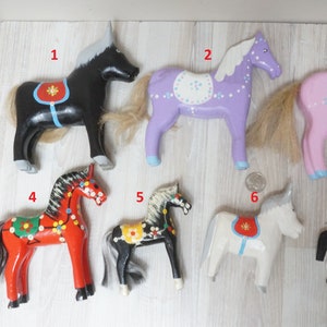 Choose Wooden Dala Style Horse, Hand Painted Old Polish Handmade Animal ...