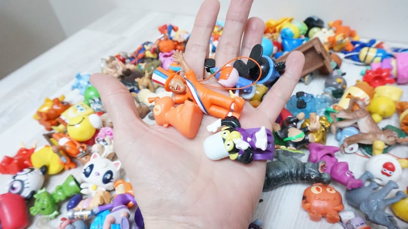 Lot of Random Mini Figurines Animal Human Monster Kinder | Etsy