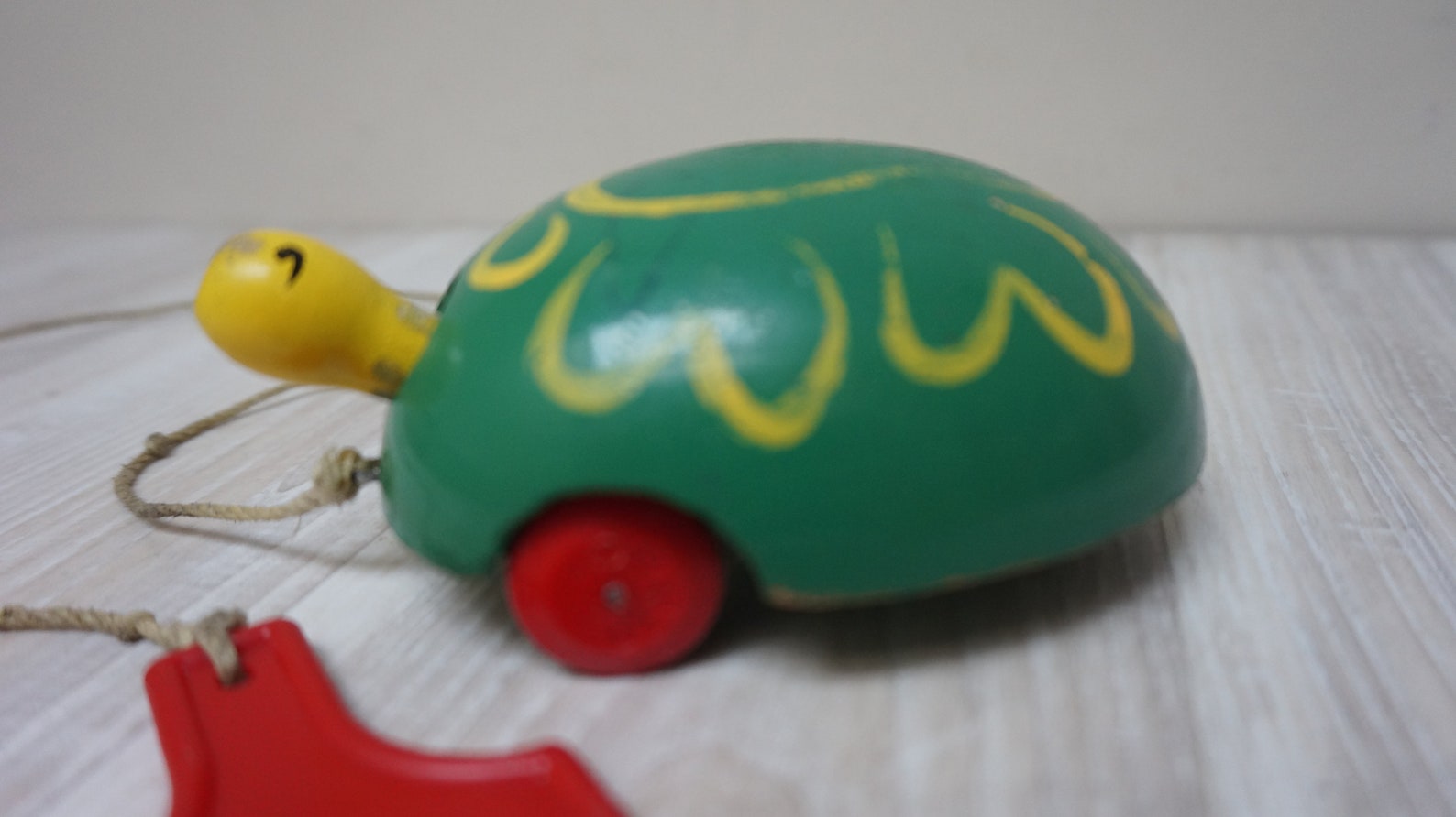 BRIO Wooden Turtle on Wheels Pull Along String Toy Baby Kid | Etsy