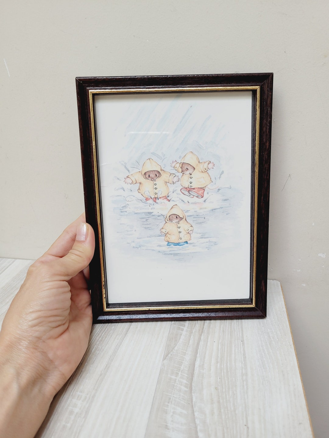 Gordon Fraser Country Companions Framed Card, Kate Veale Mouse Print ...