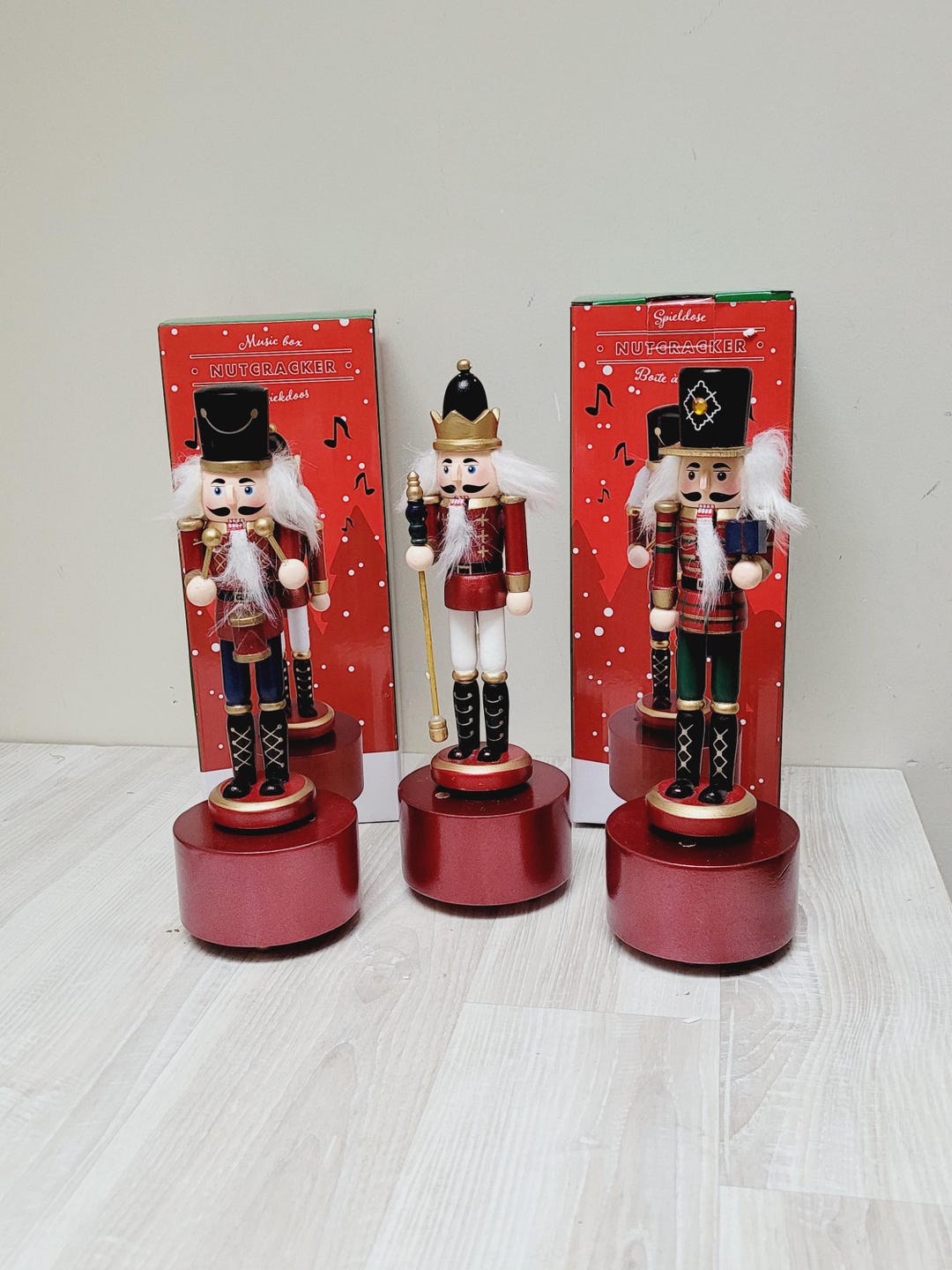 Choose Rotating Nutcracker Music Box, German Erzgebirge Style Carousel ...