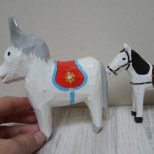 Choose Wooden Dala Style Horse, Hand Painted Old Polish Handmade Animal ...