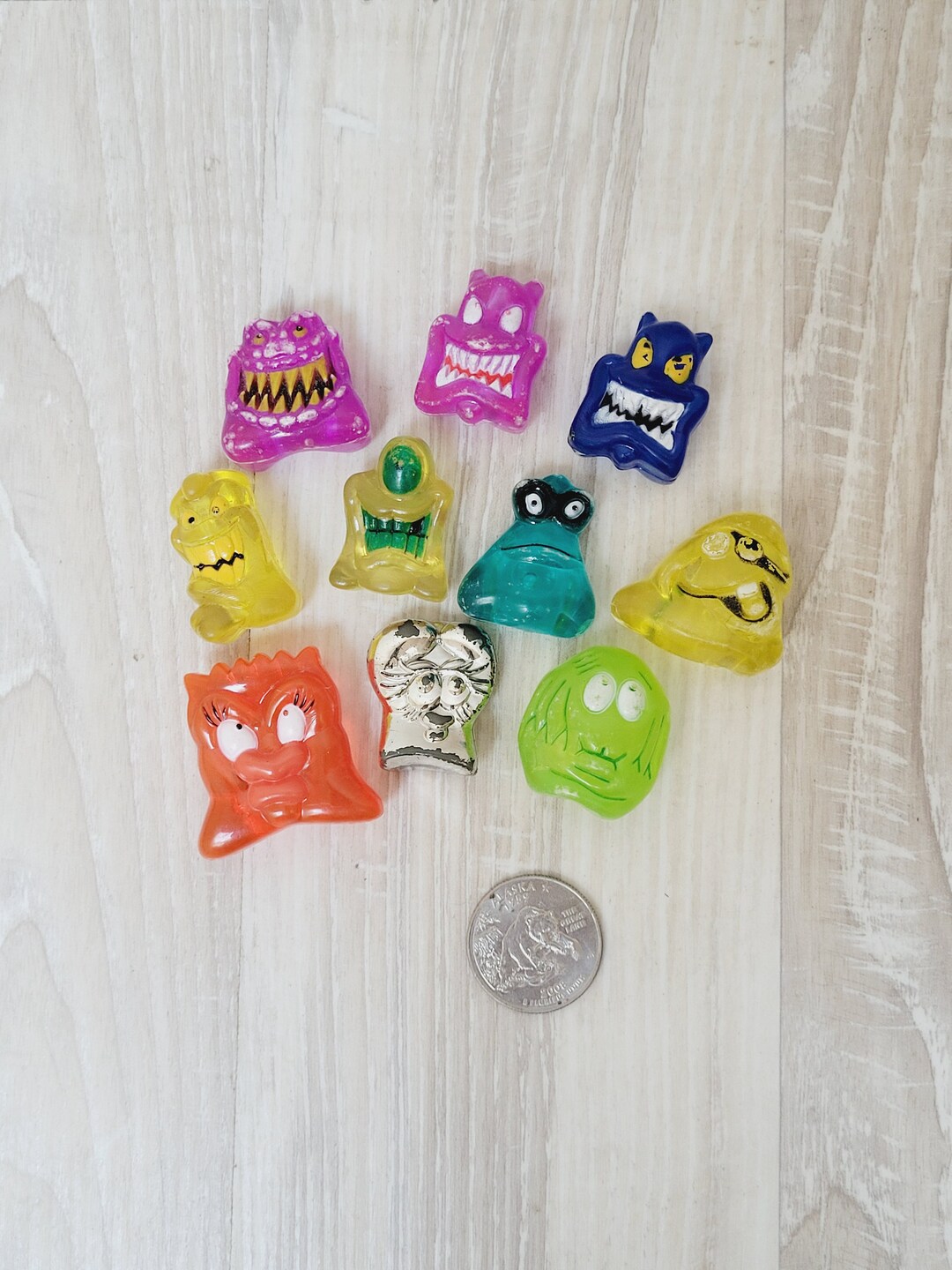 Set of 10 Sheer Dracco Heads Crazy Bones Gogos Multi Color Collection ...