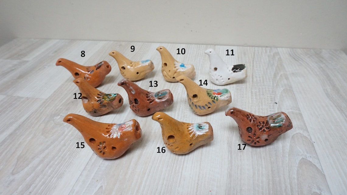 Ceramic ram rooster pigeon whistle Chicken hen horse pig sheep | Etsy