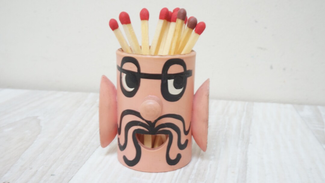 Plastic Head Shape Safety Match Holder, Kitchen 2 Face Matchstick ...