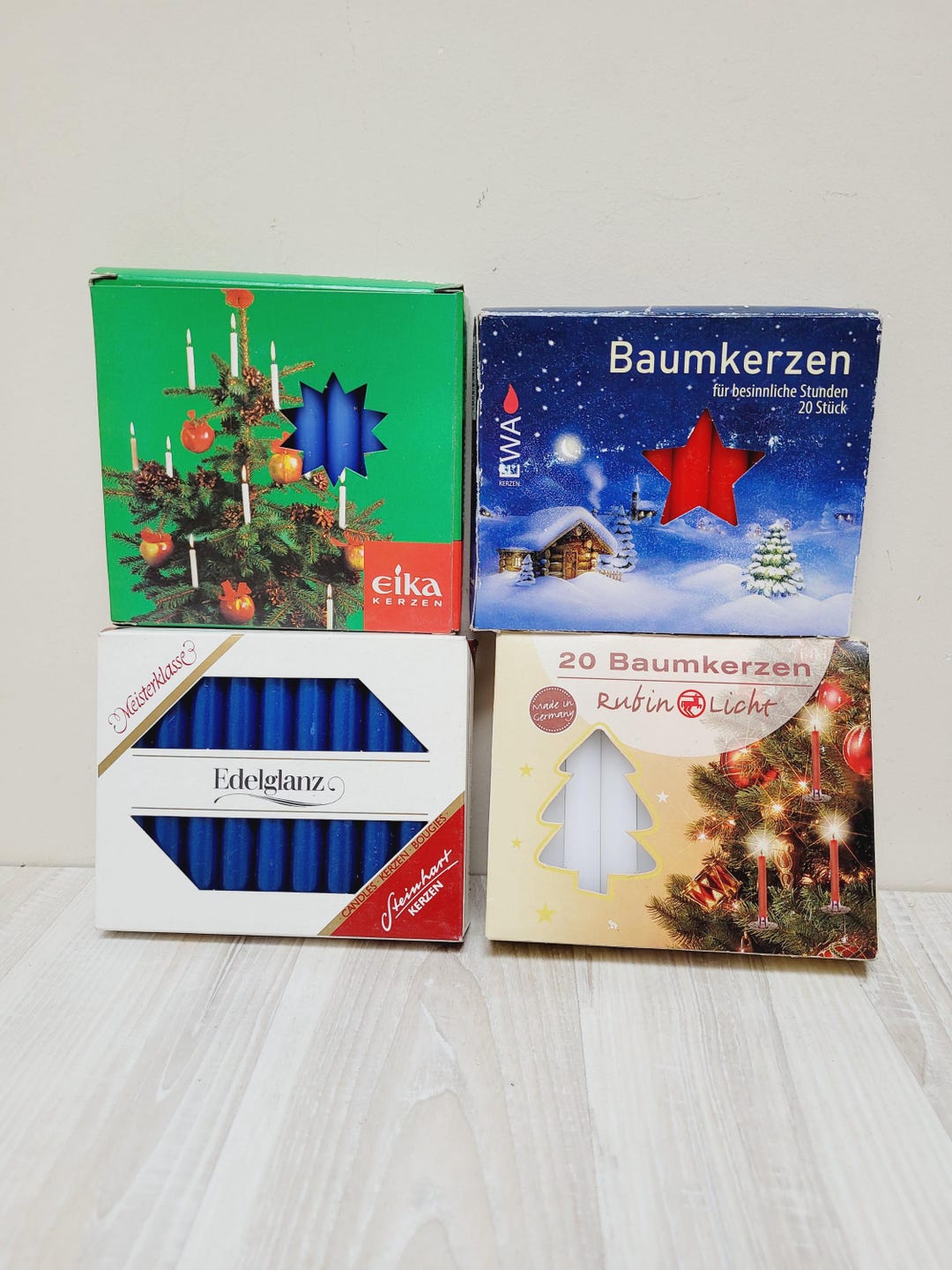 Choose Vintage German Christmas Tree / Pyramid Candles, 12 Mm/0.47" Red ...