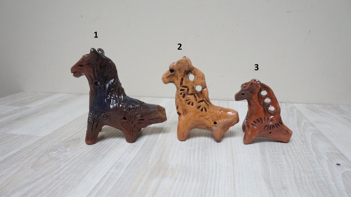 Ceramic ram rooster pigeon whistle Chicken hen horse pig sheep | Etsy