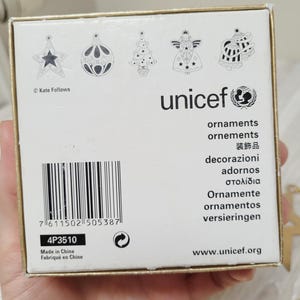 UNICEF Set of 5 Laser Cut Out Etched Gold Tone Metal Brass Tin ...