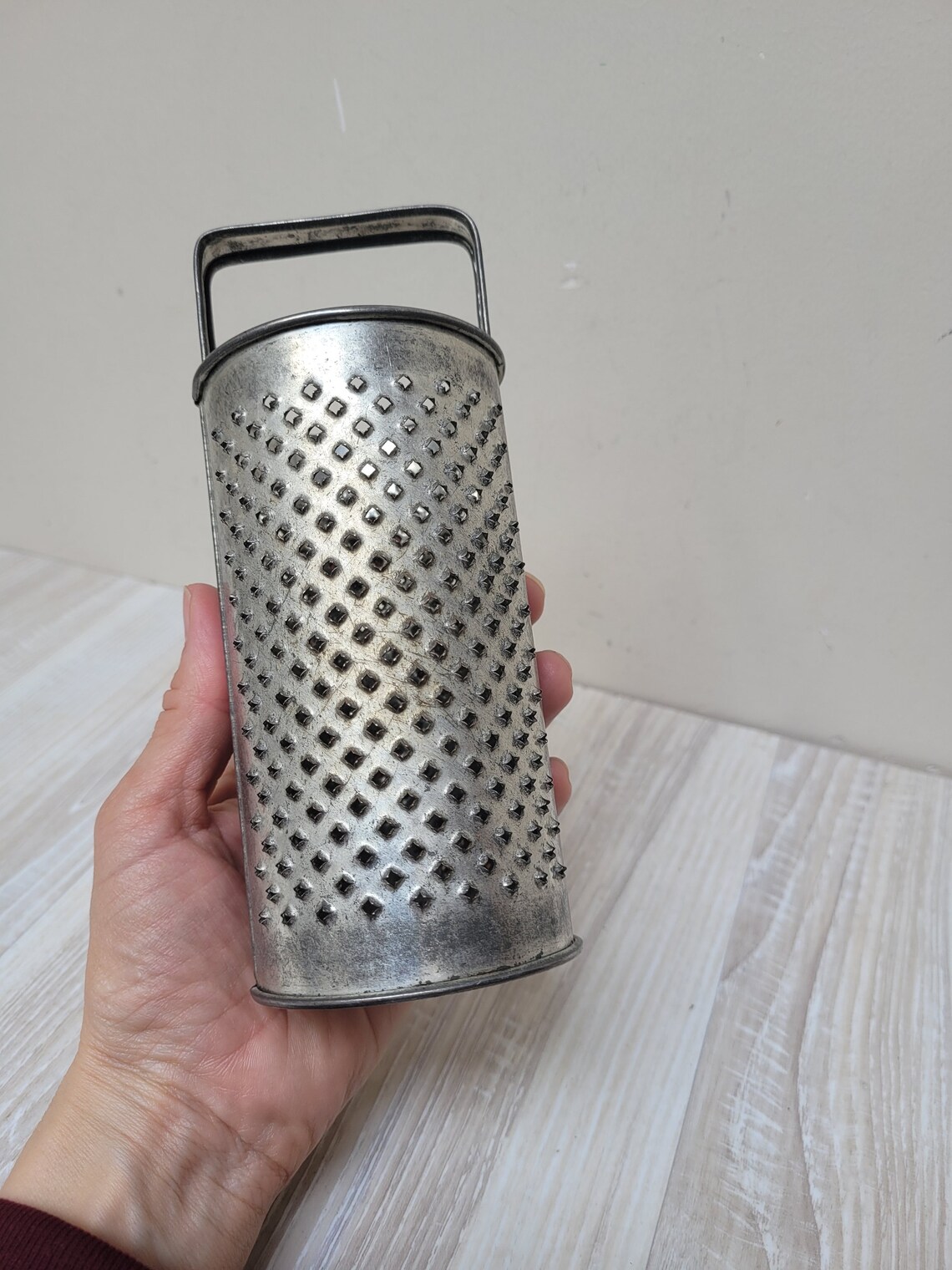 Round Tube Cylinder Grater, Vintage Metal Shredder for Potatoes ...