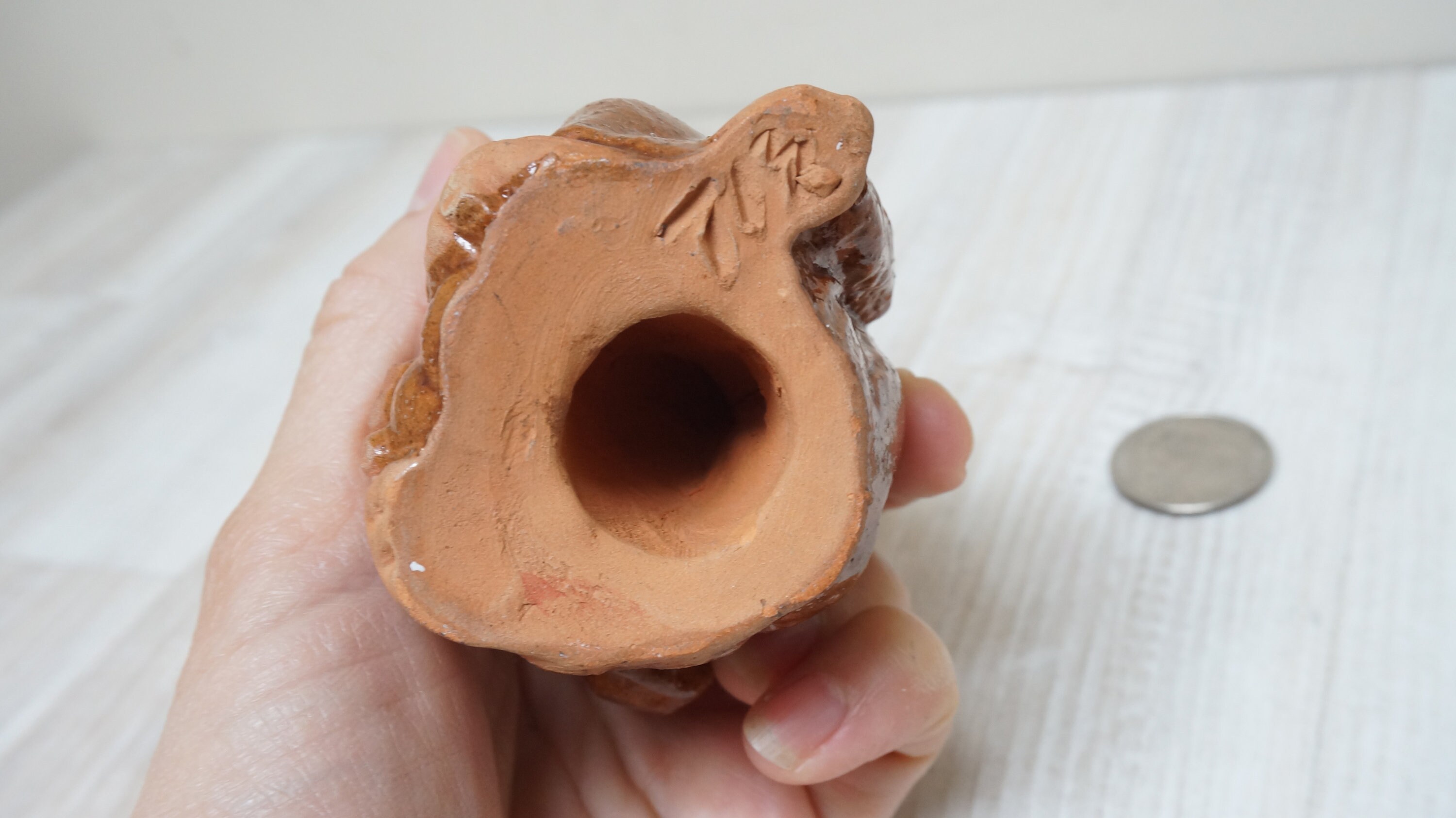 Sculpture ceramic chimp Animal handmade clay terracotta figure figurine ...