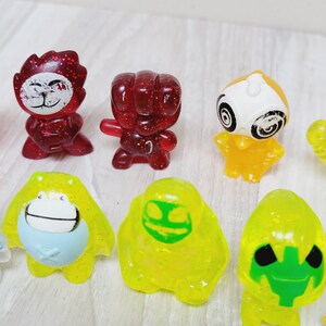 Set of 10 Sheer Glitter & Pearly Crazy Bones Gogos Multi Color ...