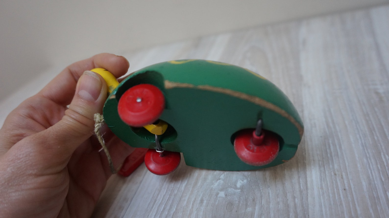 BRIO Wooden Turtle on Wheels Pull Along String Toy Baby Kid | Etsy