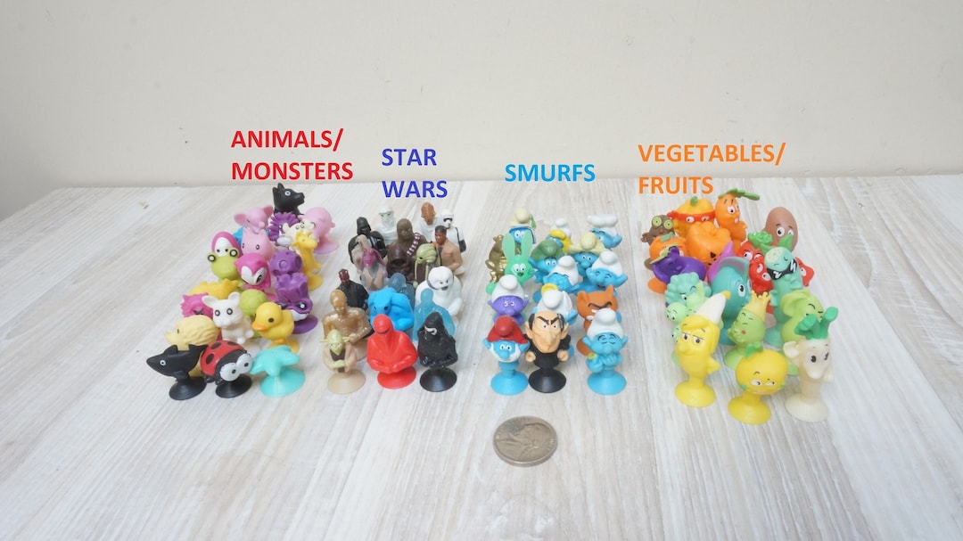 Choose Set of 10 Random Suction Cup Toy Figurine Themed: Star Wars ...