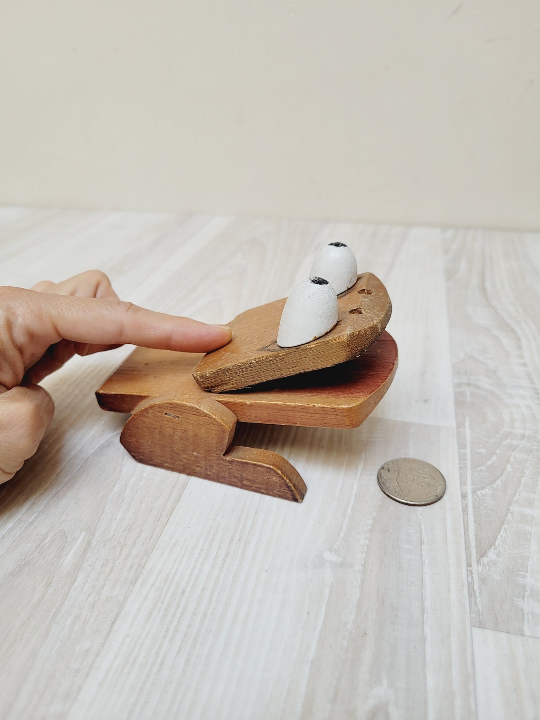 Wooden Frog Clacker, Clacking Click Clack Toy, Vintage Kid Retro ...