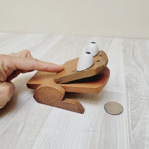 Wooden Frog Clacker, Clacking Click Clack Toy, Vintage Kid Retro ...