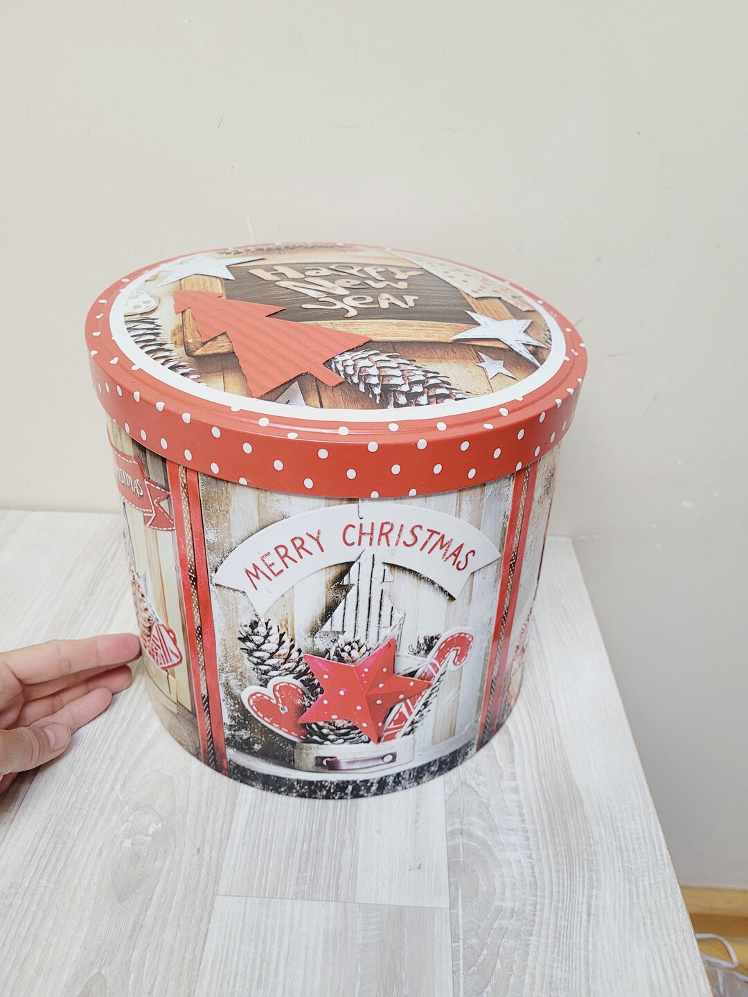 Big Italian Panettone Cake Tin Cookie, Christmas Can Made in Italy ...
