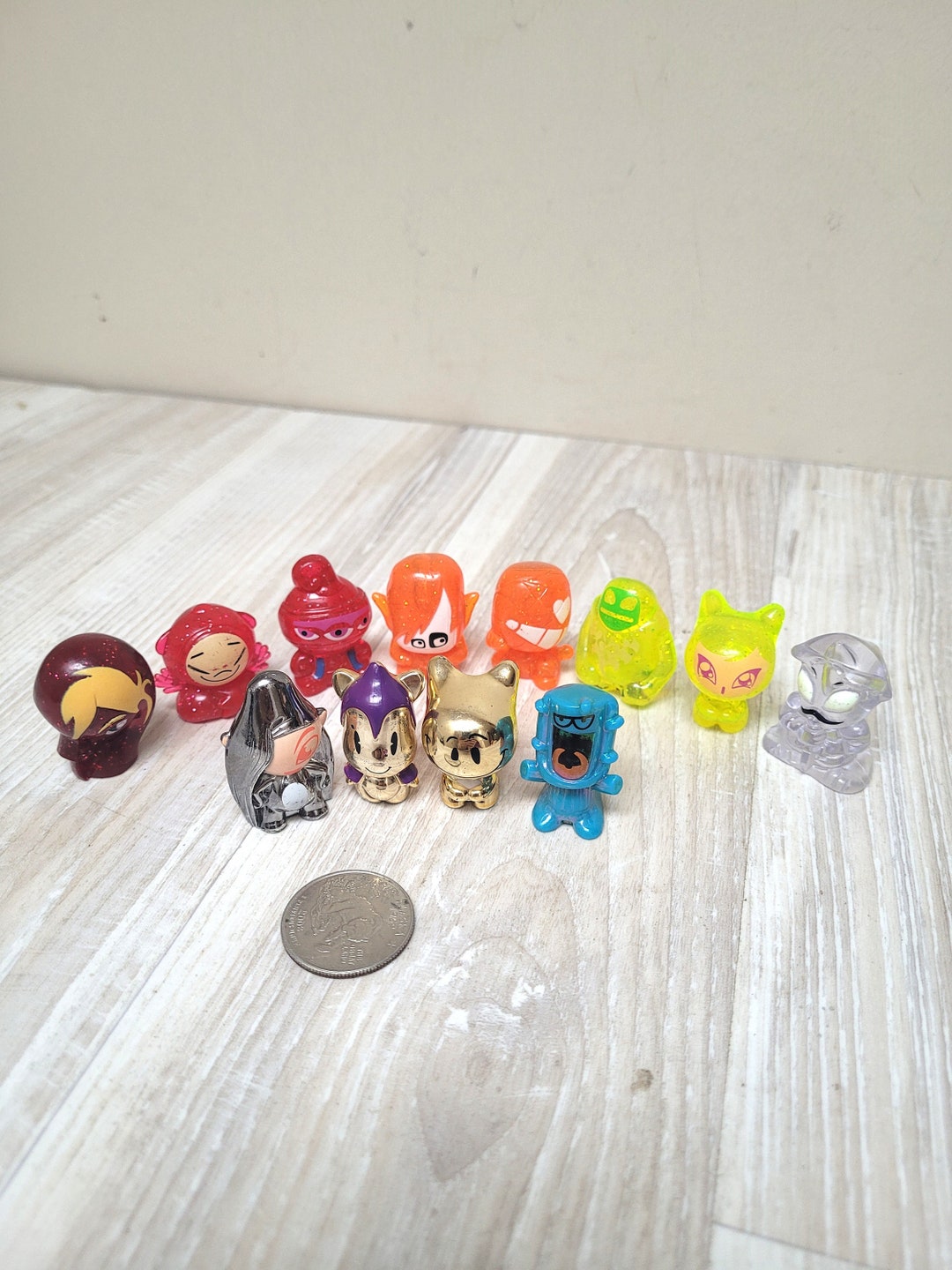 Bundle of 12 Glitter Metallic Gold Silver Crazy Bones Gogos Multi Color ...
