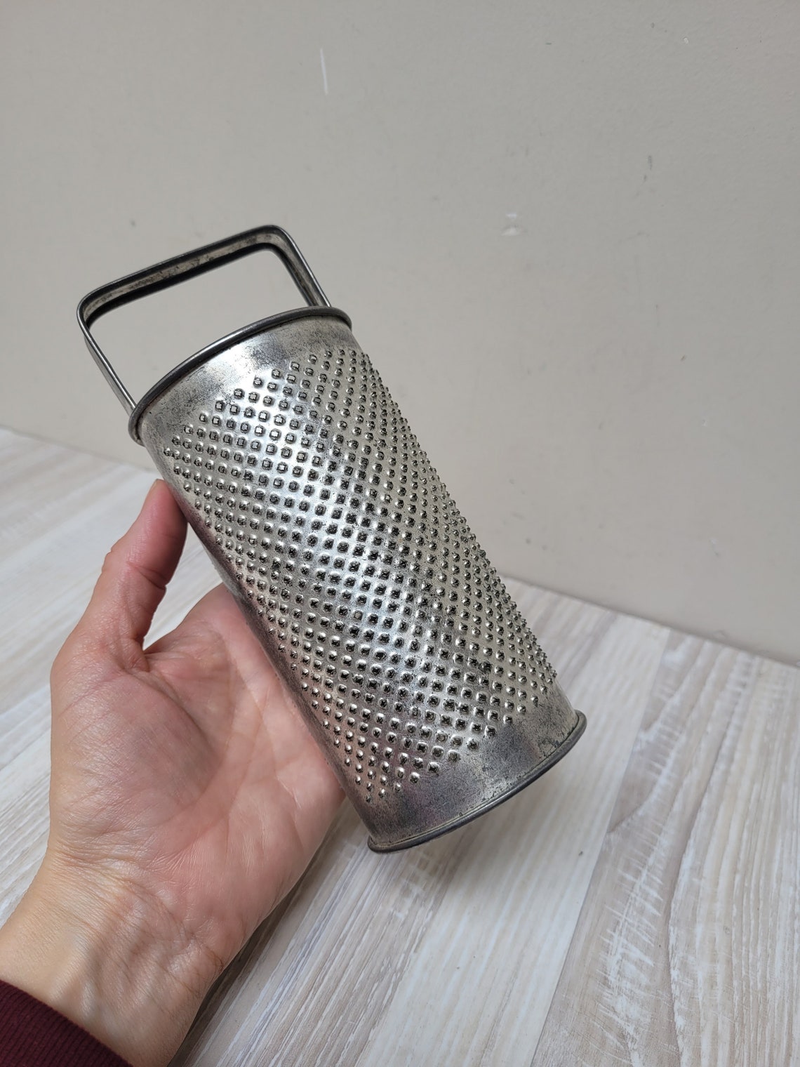 Round Tube Cylinder Grater, Vintage Metal Shredder for Potatoes ...