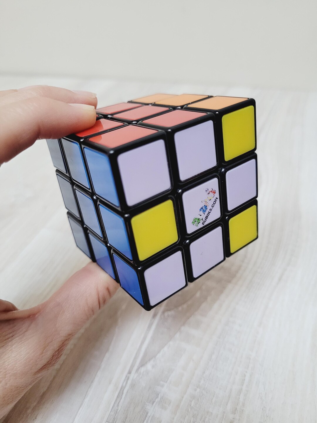 Original 3x3 Rubik's Cube Logic Game, Stickerless Toy, Plastic Vintage ...
