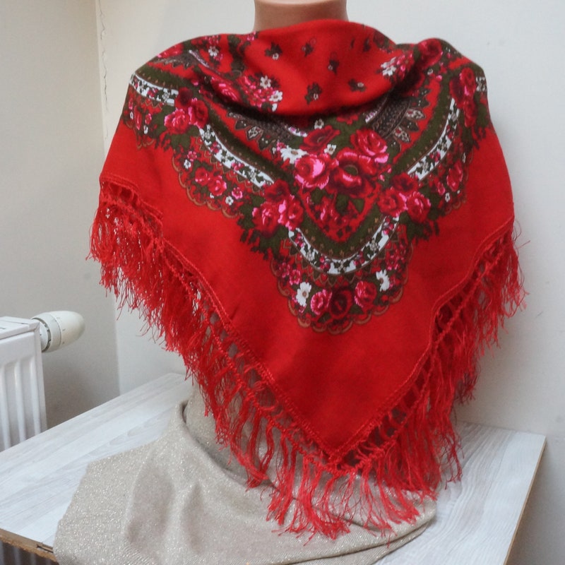 Babushka Head Scarf - Etsy