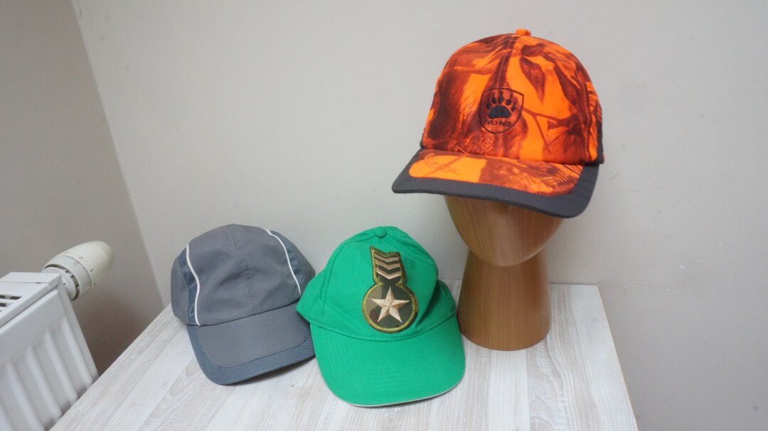 Set of 3 Baseball Cap, Green Military Biltema Skoda Fabia Style Star ...