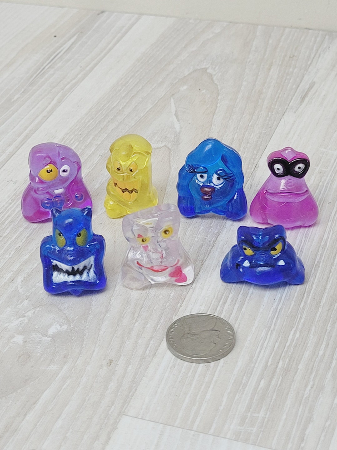 Set of 7 Sheer Dracco Heads Crazy Bones Gogos Multi Color Collection ...