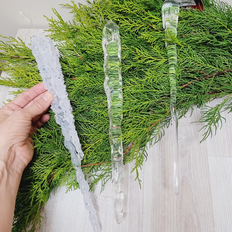Glitter Icicle Ornaments - Etsy UK