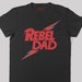 Rebel Dad Tee// Short Sleeve Unisex Black White Red Post Punk Rock ...
