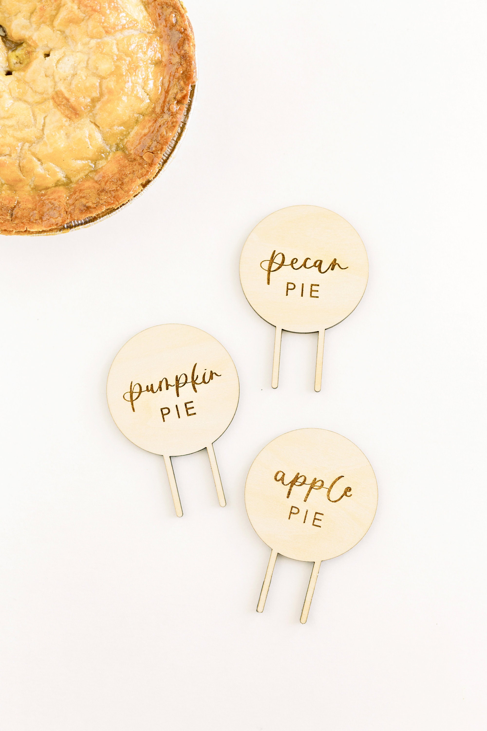 Pie Toppers set of 3: Apple Pecan Pumpkin Thanksgiving | Etsy