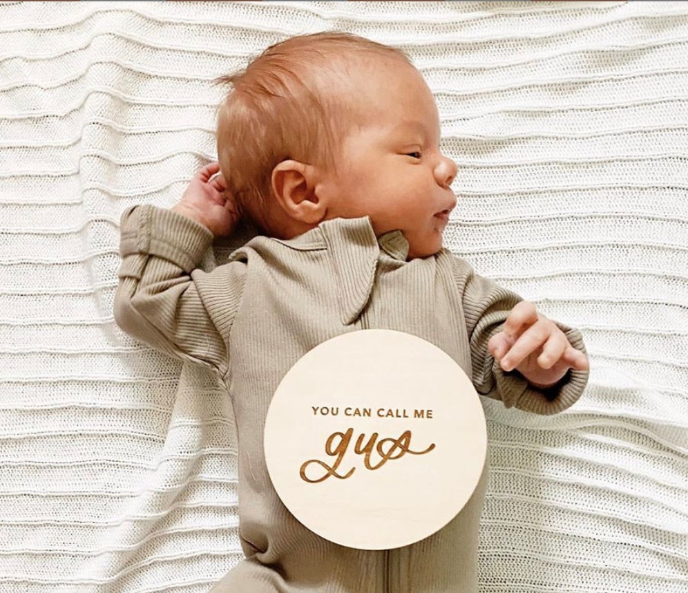 Custom Calligraphy Baby Name Announcement | Hand Lettered Baby Sign ...