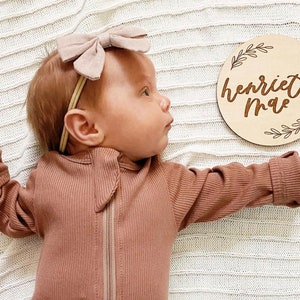 Custom Calligraphy Baby Name Announcement | Hand Lettered Baby Sign ...