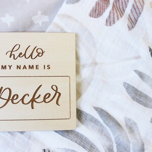 Custom Calligraphy Baby Name Announcement Sign • Hello My Name is Baby ...