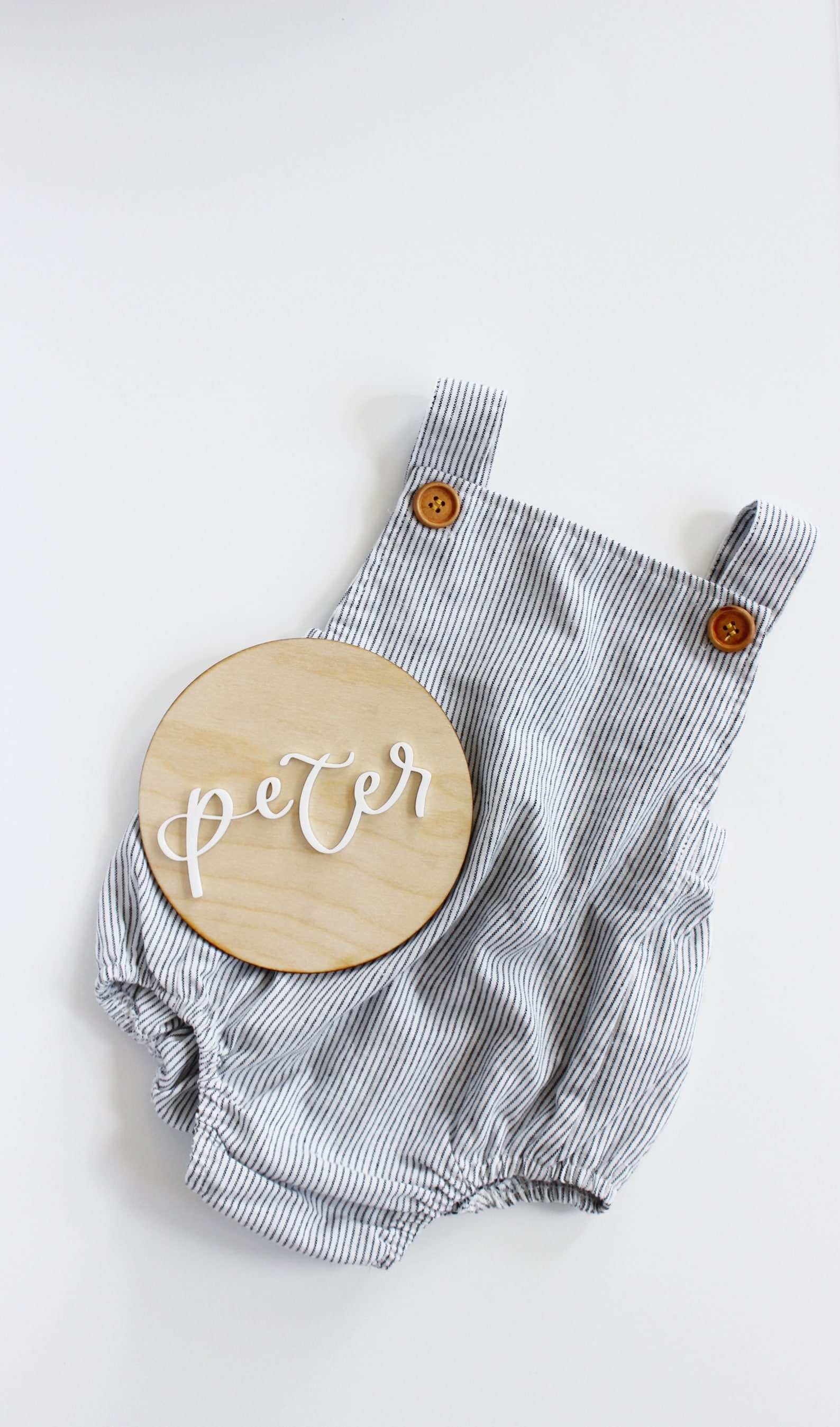 Modern Calligraphy Baby Name Announcement Acrylic and Wood - Etsy