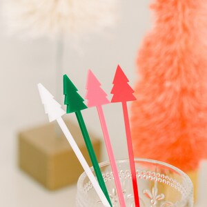 Christmas Tree Drink Stirrers (build a Set) • Holiday Swizzle Sticks ...
