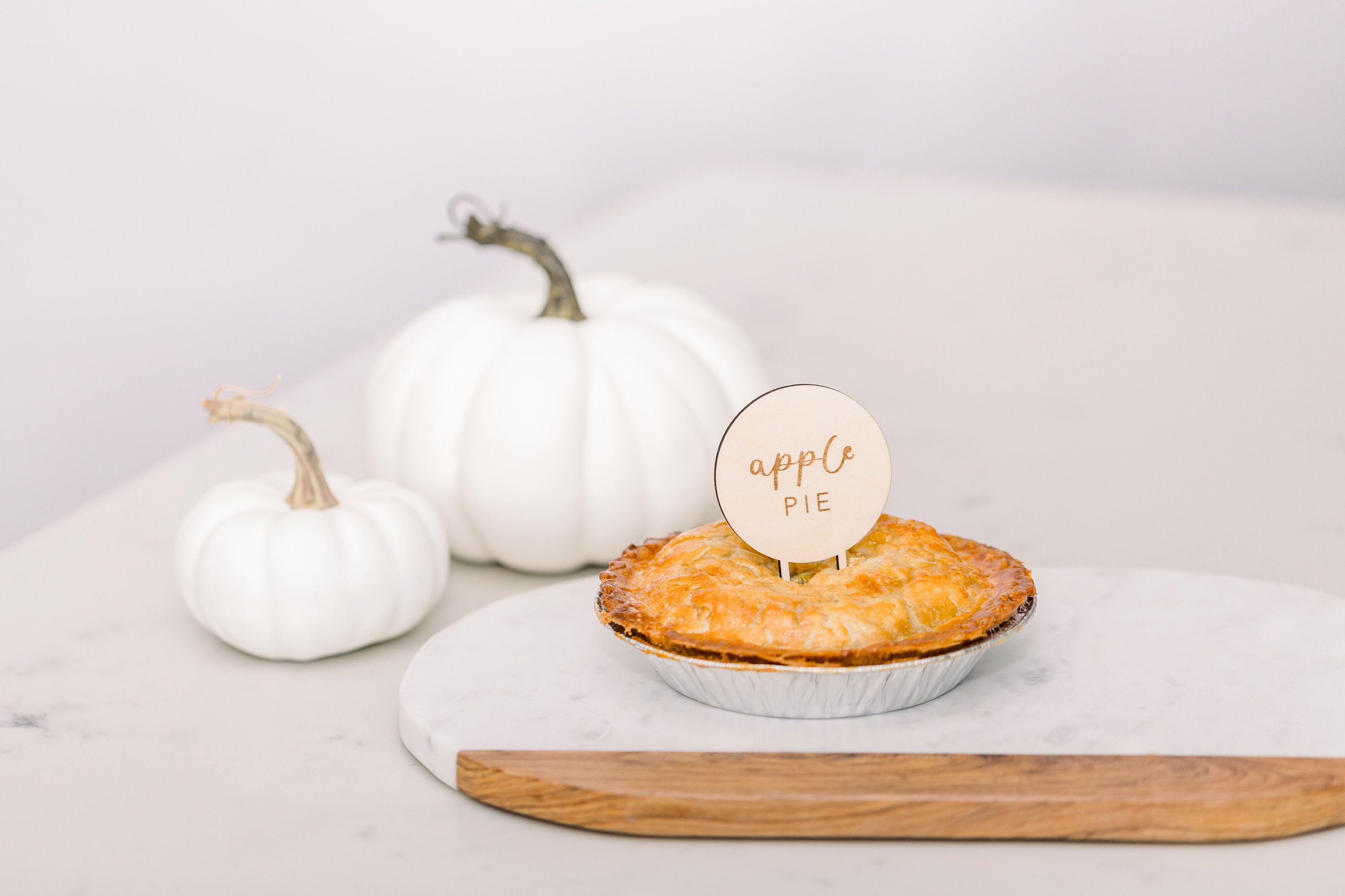 Pie Toppers set of 3: Apple Pecan Pumpkin Thanksgiving | Etsy