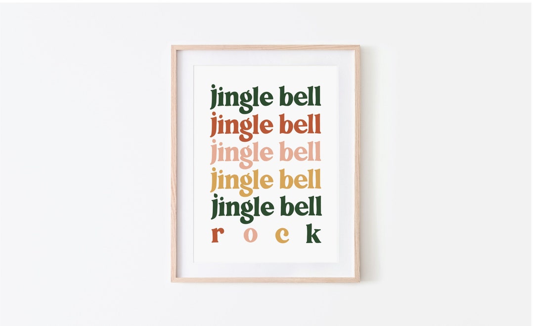 Jingle Bell Rock Art Print • Hand Lettered Art Prints • Kids Christmas ...