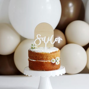 Modern Arch Cake Topper • Layered Cake Topper • Modern and Boho Cake ...