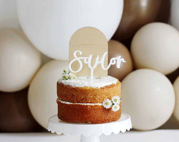 Modern Arch Cake Topper • Layered Cake Topper • Modern and Boho Cake ...