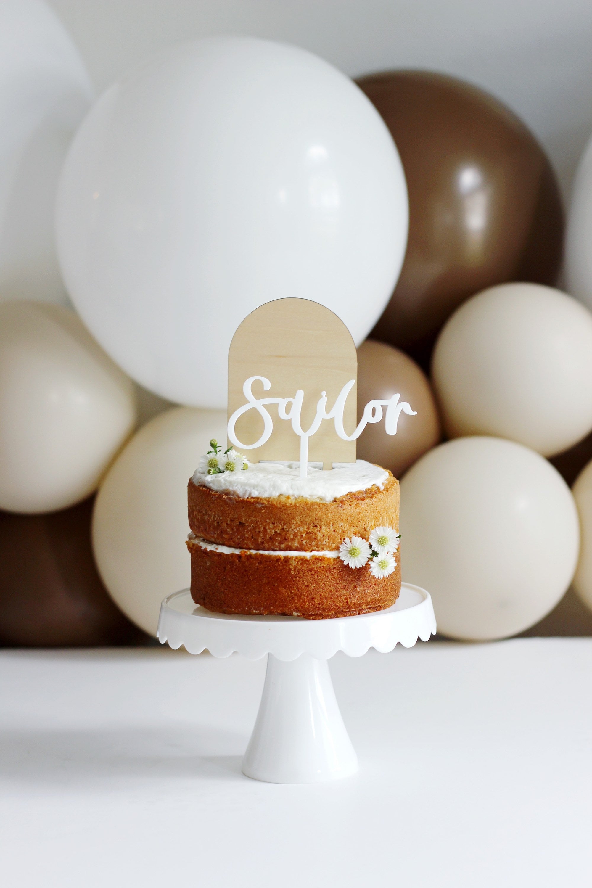 Modern Arch Cake Topper Layered Cake Topper Modern and - Etsy