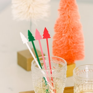 Christmas Tree Drink Stirrers (build a Set) • Holiday Swizzle Sticks ...